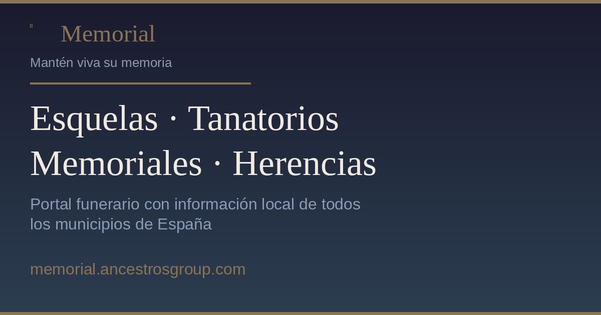 Esquela de Matias Monge Garcia | Memorial